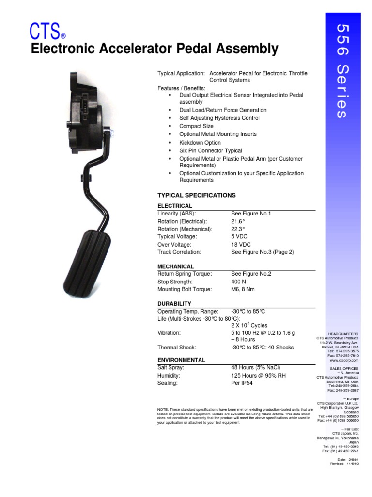 Acelerador Electronico CTS | PDF | Throttle | Electrical Connector