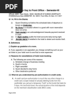 Front Office Operation Terminologies | PDF | Hotel