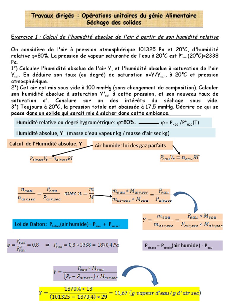 TD Opu - 1-1 | PDF | Humidité relative | Atmosphère de la Terre