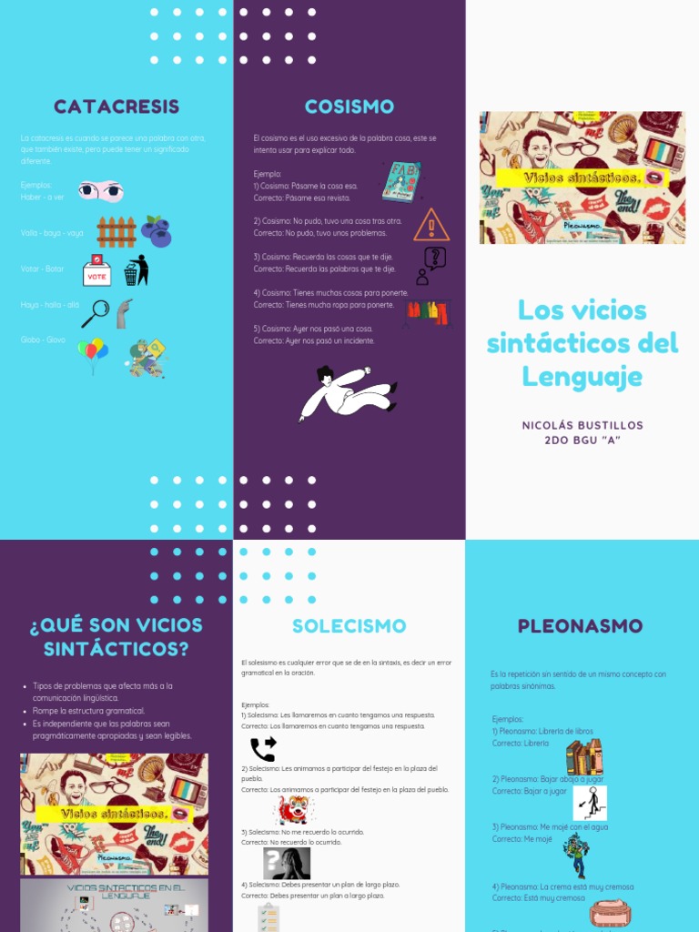 Los Vicios Sintácticos Del Lenguaje: Catacresis | PDF | Sintaxis | Palabra