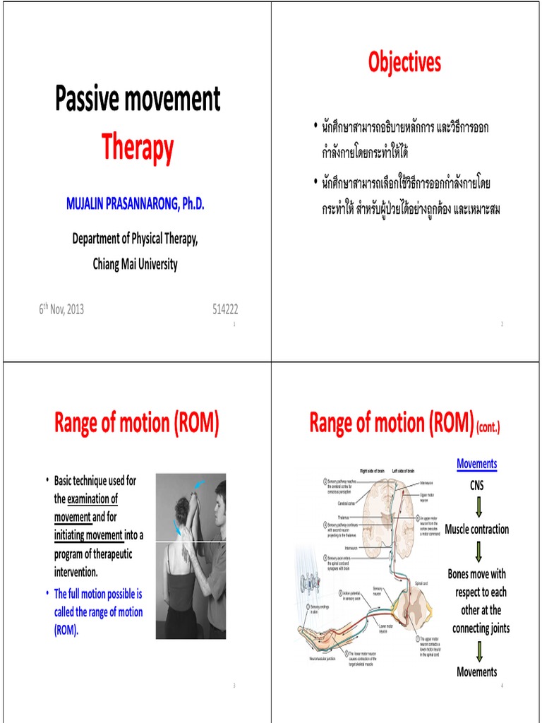 Therapy Therapy: Passive Movement Passive Movement | PDF | Joint | Muscle