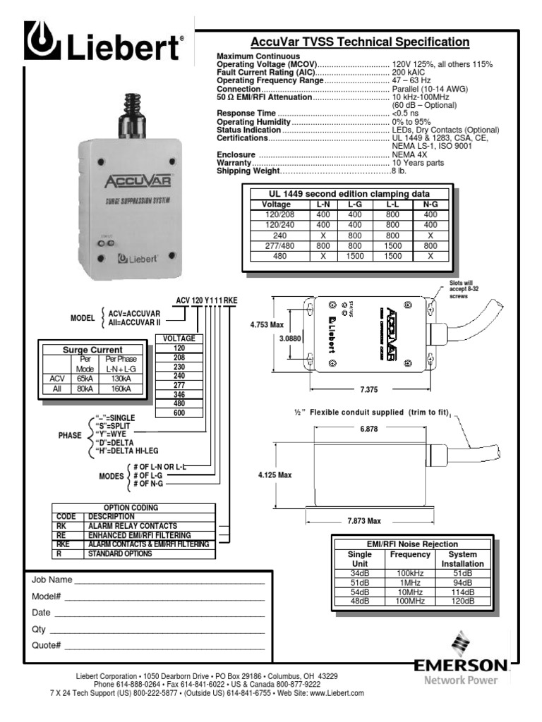 AccuVar TVSS Technical Specification: A Comprehensive Overview of the ...