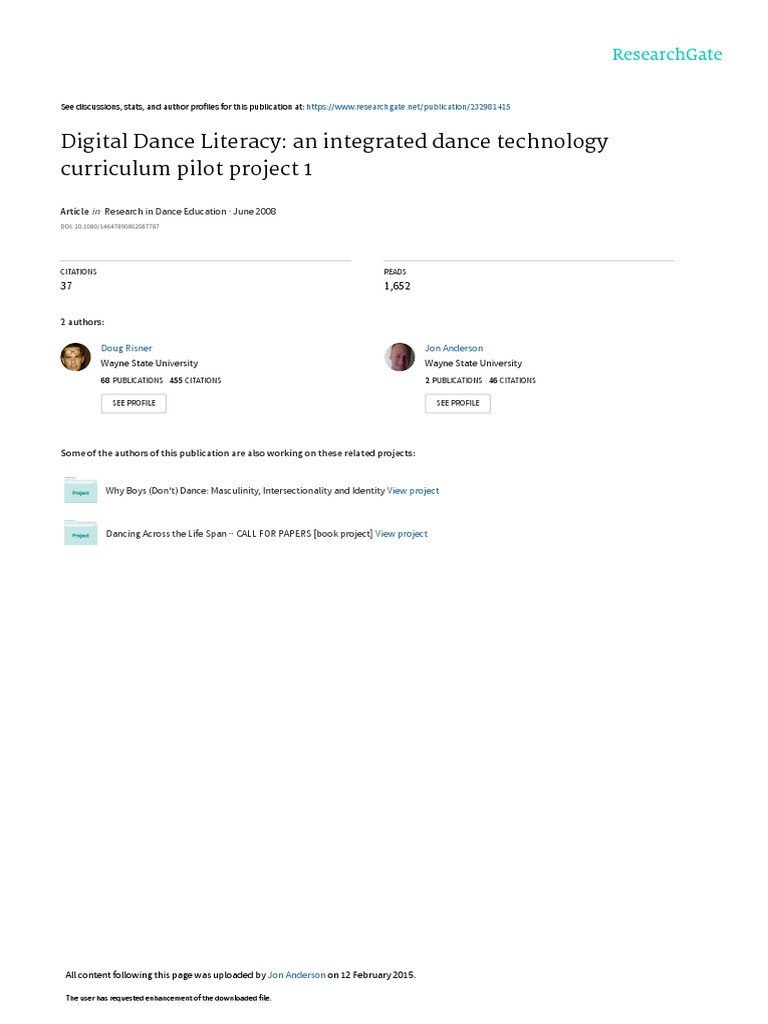 Digital Dance Literacy | PDF | Curriculum | Constructivism (Philosophy ...