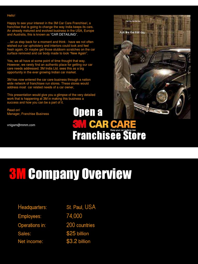 3M Franchise Proposal | PDF | Franchising | Retail