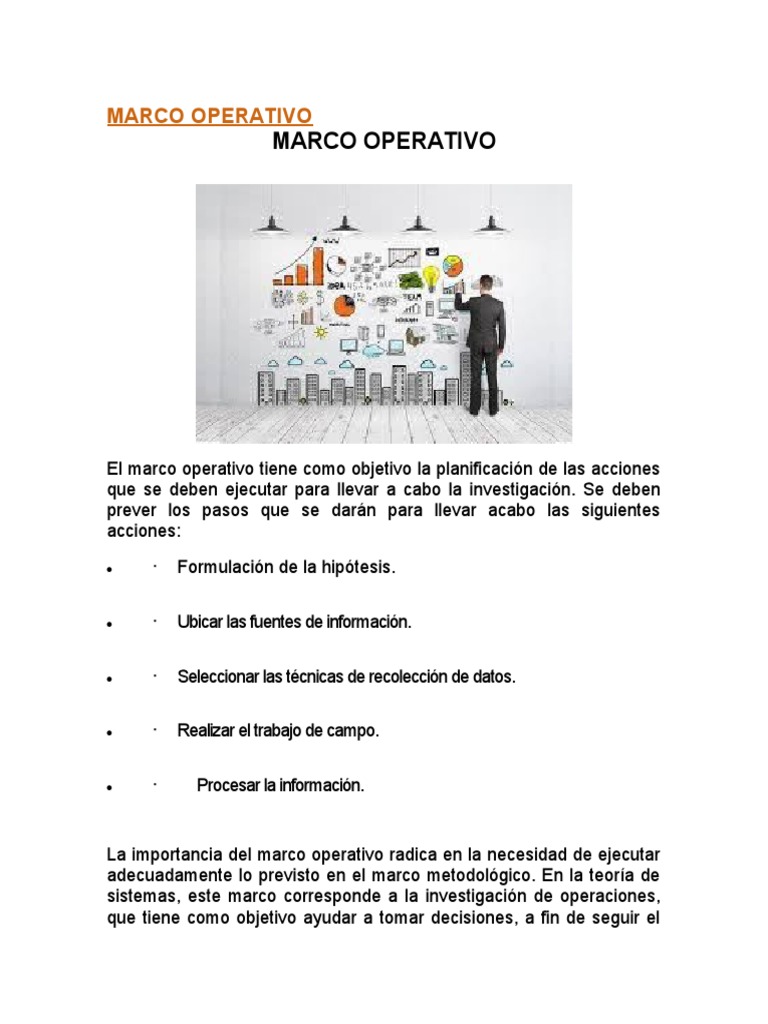 Definición y Ejemplos de Marco Operativo | PDF | Teoría | Estadísticas