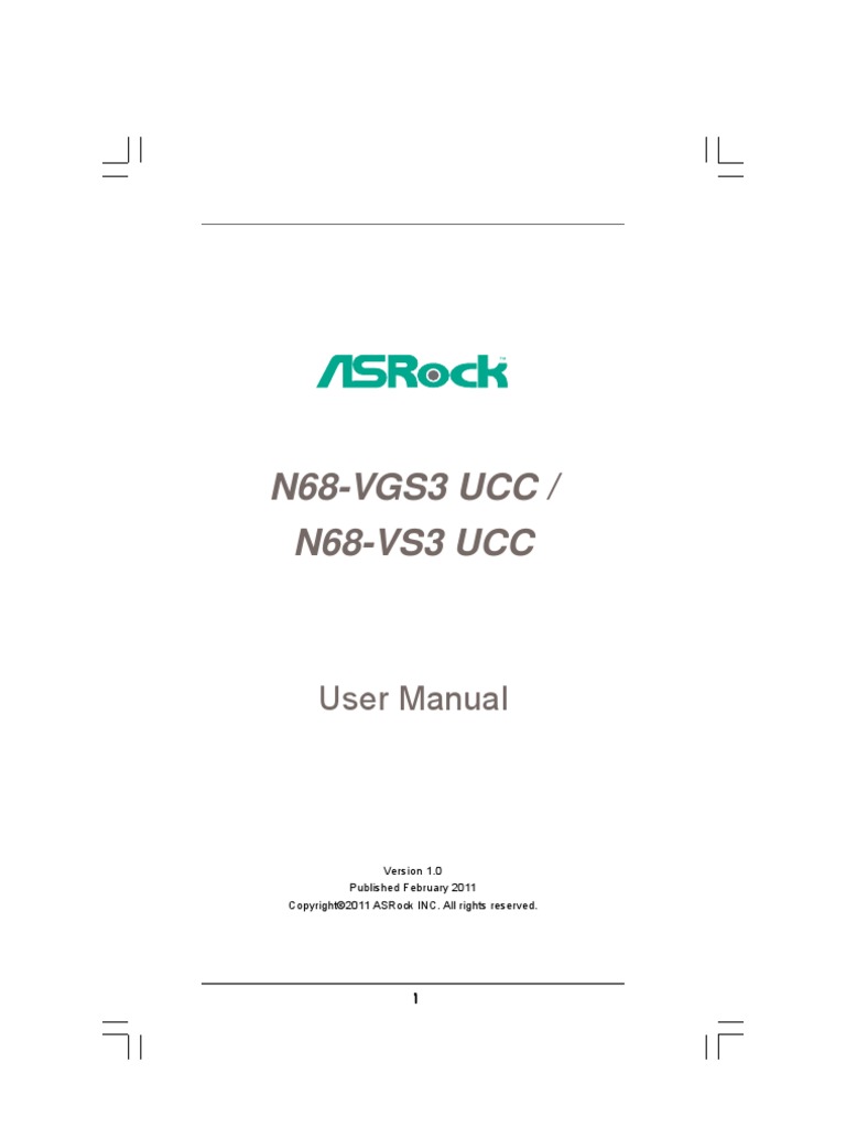 N68-VS3 Ucc | PDF | Bios | Computer Architecture