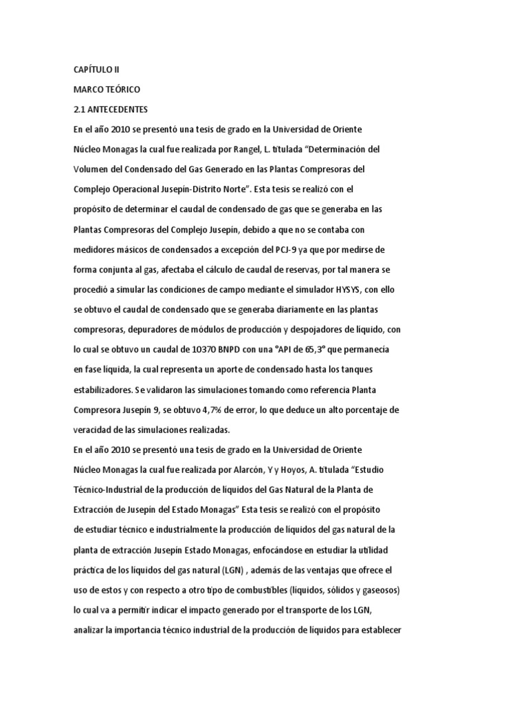 Evaluación de Producción de LGN en Jusepín | PDF | Cromatografía de ...