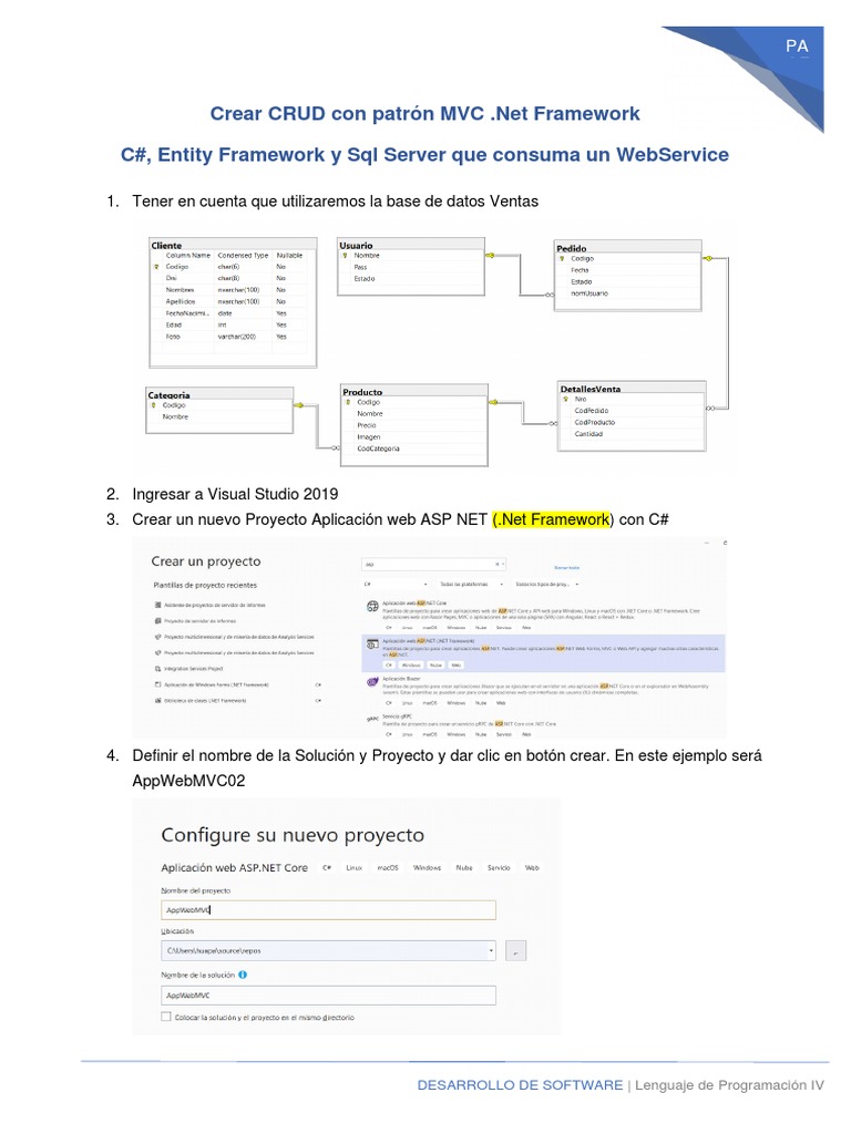 Crear CRUD en MVC WCF | PDF | Marco de software | Modelo – Vista ... Crear CRUD en MVC WCF | PDF | Marco de software | Modelo – Vista ...