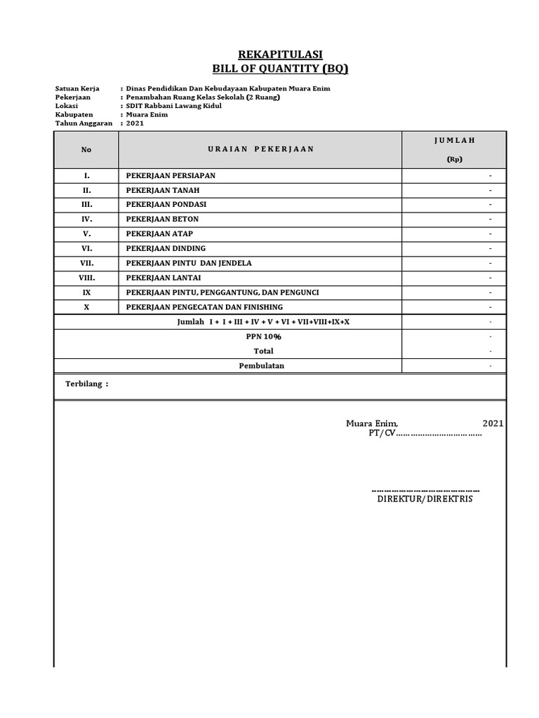 BQ HPS TRK Sdit Rabbani Ok2 | PDF