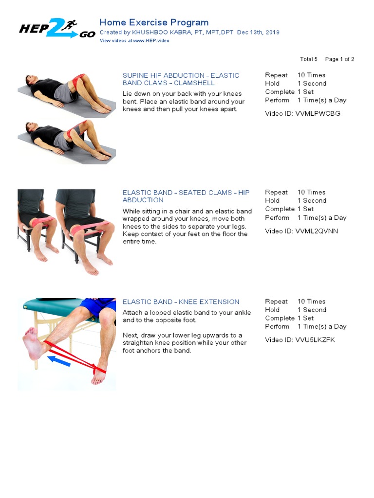 Lower Extremity Supine Exercises