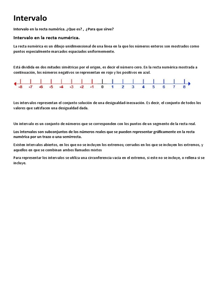 Intervalos | PDF | Intervalo (Matemáticas) | Álgebra