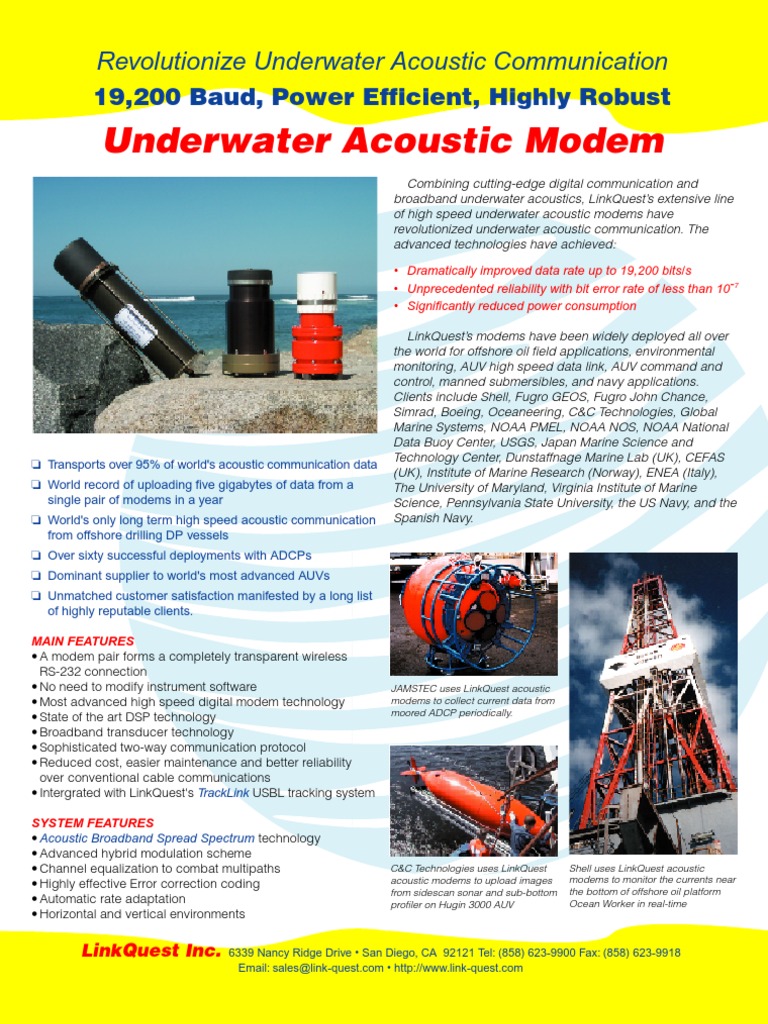 Revolutionize Underwater Communication with 19.2k Baud Modems | PDF ...