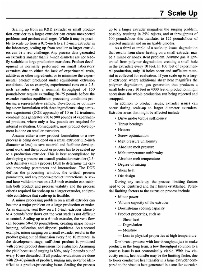 7 Scale Up | PDF | Extrusion | Heat