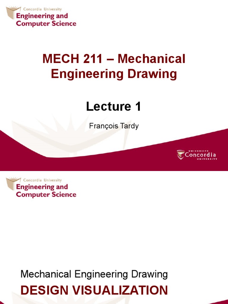 MECH 211 - Mechanical Engineering Drawing: François Tardy | PDF ...