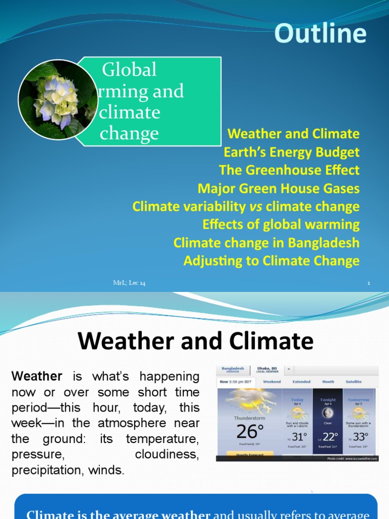 Global Warming and Climate Change: Outline | PDF | Climate Change | Climate