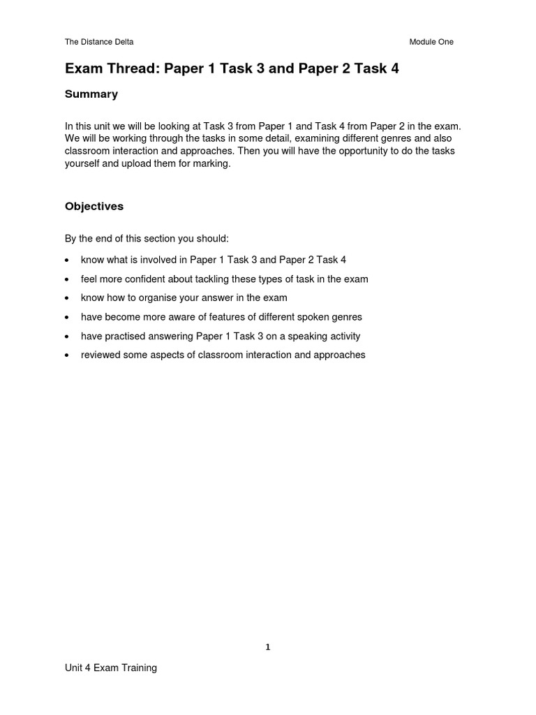 Exam Thread: Paper 1 Task 3 and Paper 2 Task 4: The Distance Delta ...
