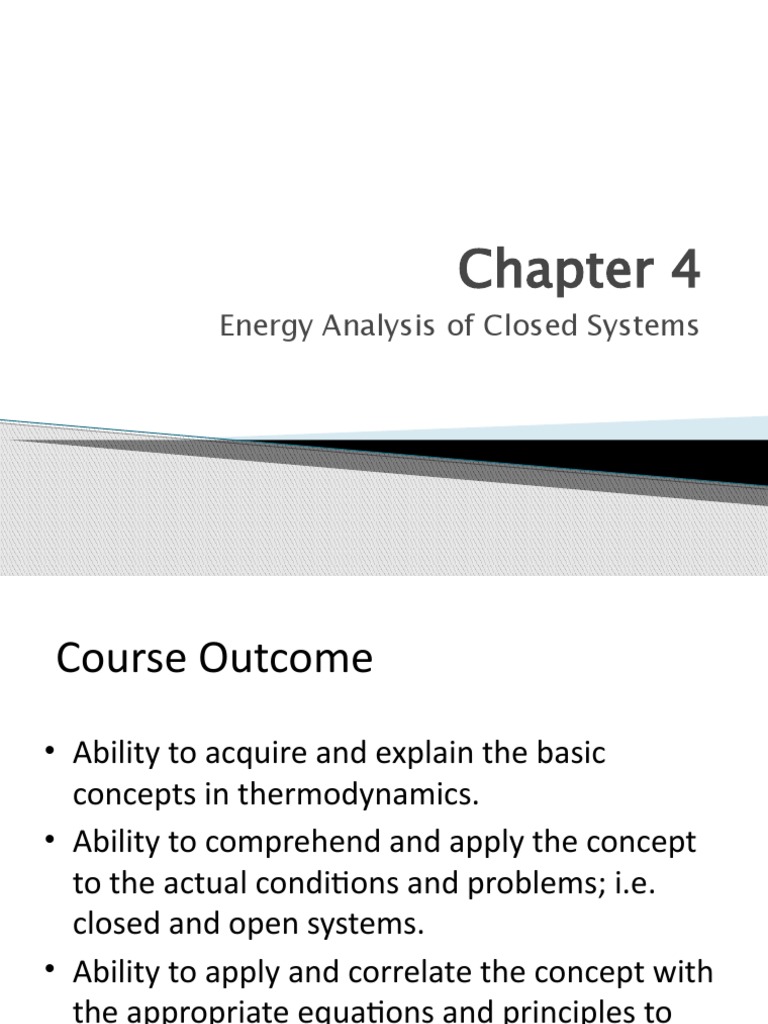 Chapter 4 Energy Analysis of Closed Systems | PDF | Enthalpy | Heat