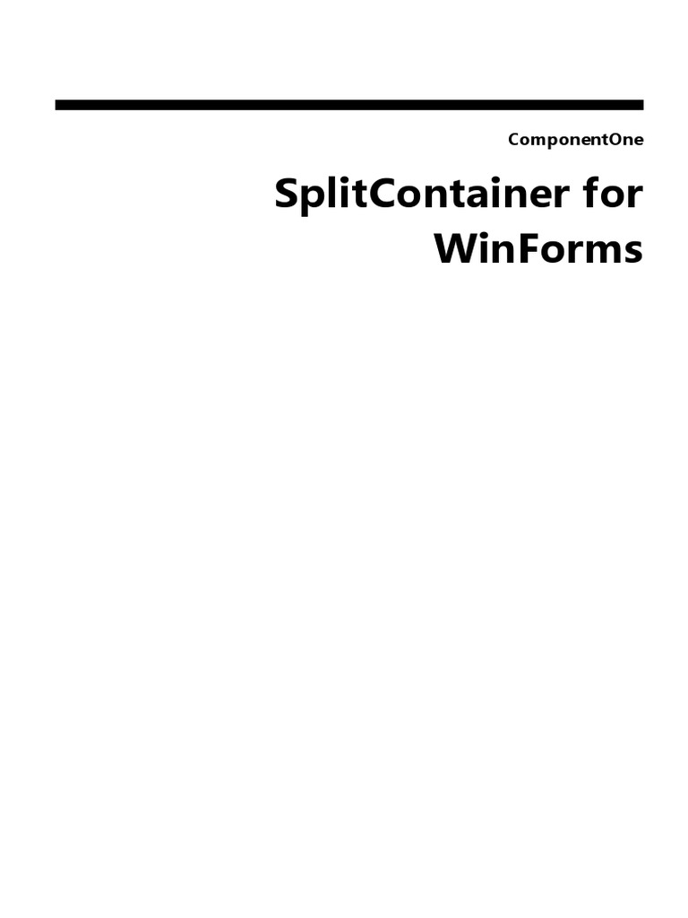 Winforms Splitcontainer Pdf Button Computing Humancomputer Interaction 