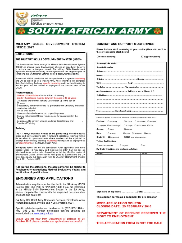 Army Application Form | PDF | Justice | Crime & Violence