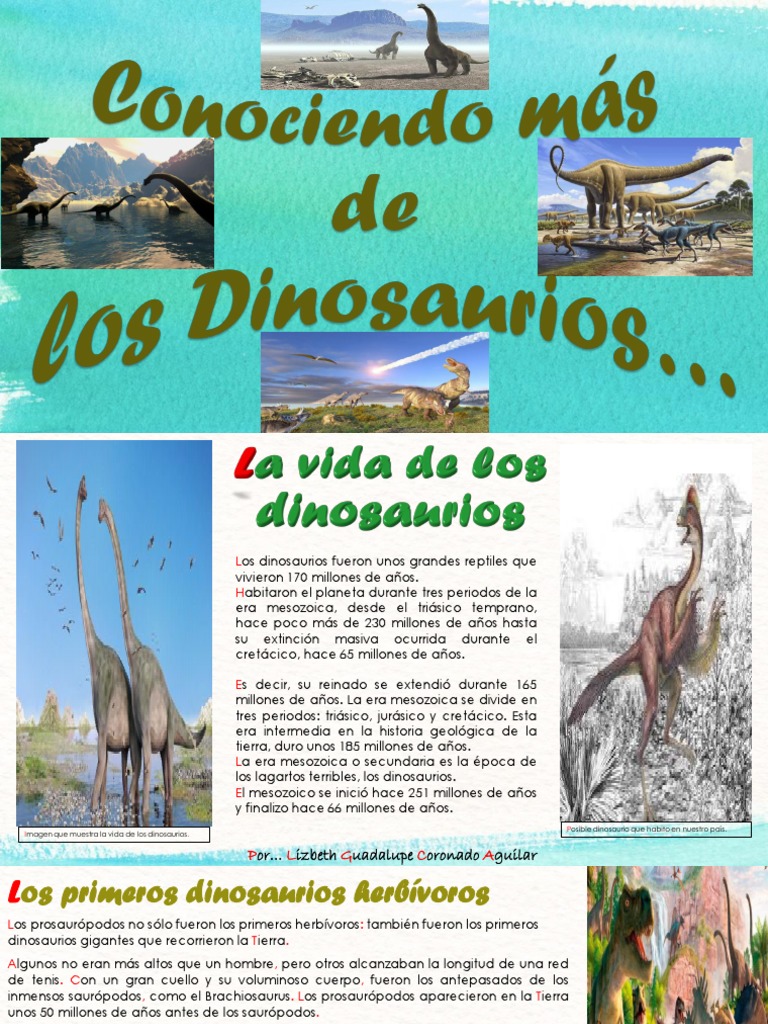 Conociendo Más de Los DINOSAURIOS... | PDF | Dinosaurios | Cretáceo