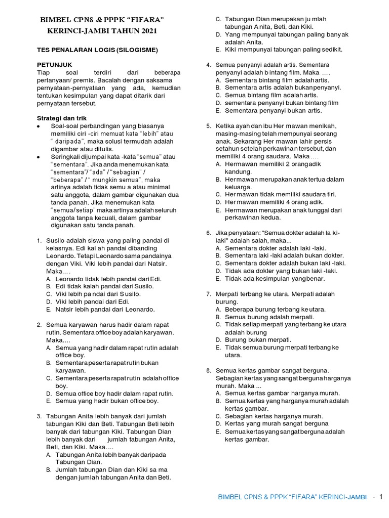 Tiu Silogisme 1 | PDF