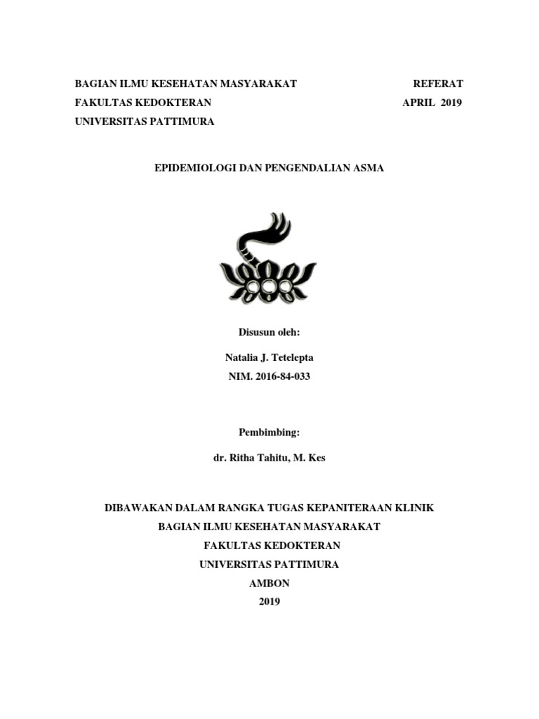 Epidemiologi Asma Fix | PDF | Kesehatan Holistik