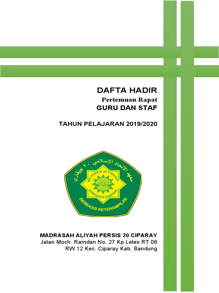Cover Daftar Hadir Guru | PDF