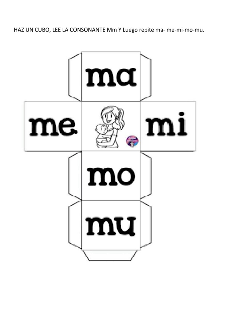 Cubo Con La Consonante M. | PDF