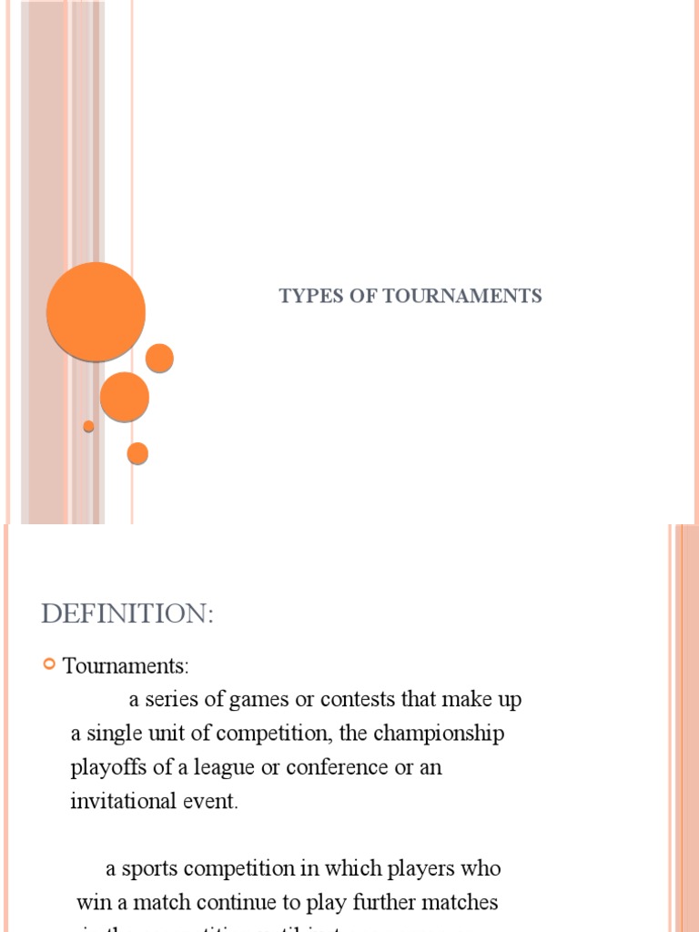 Types of Tournaments | PDF | Tournament | Sports