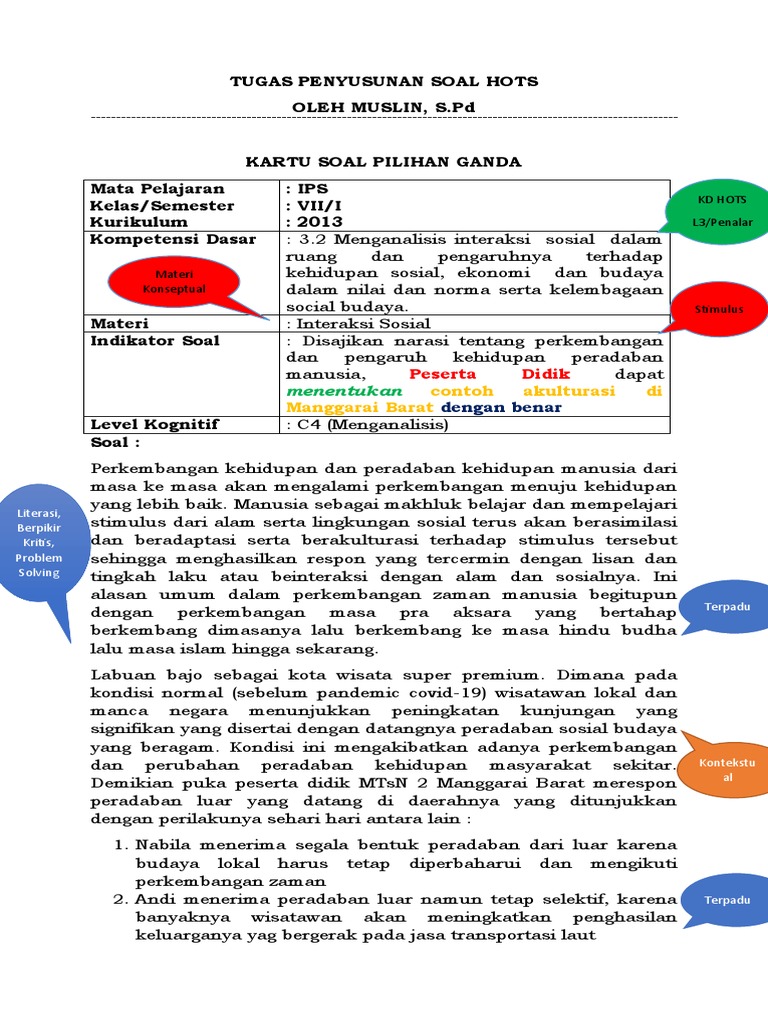 Kartu Soal Hots | PDF