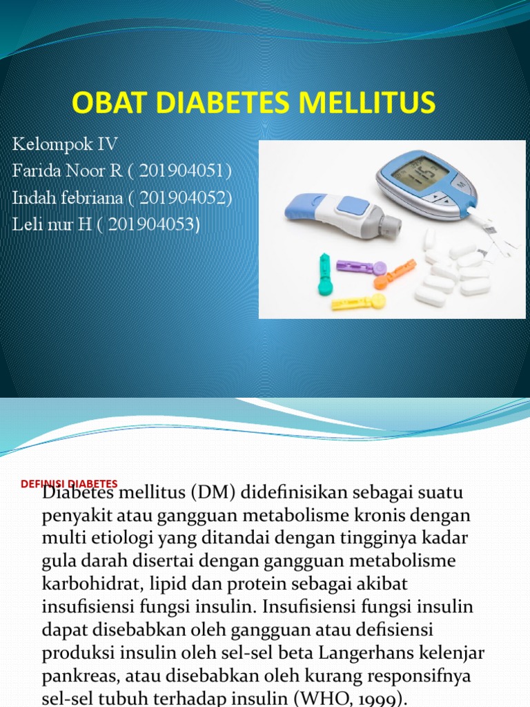 Obat dan Komplikasi Diabetes Mellitus | PDF