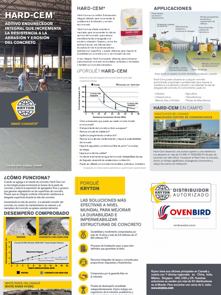 Hard-Cem - Beneficios | PDF | Hormigón | Materiales