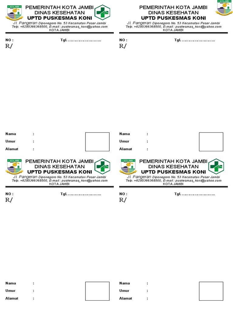 Resep Puskesmas Pdf