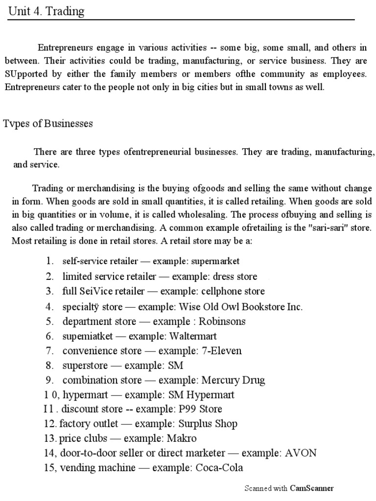 Chapter 4 Entrep | PDF | Supermarket | Retail