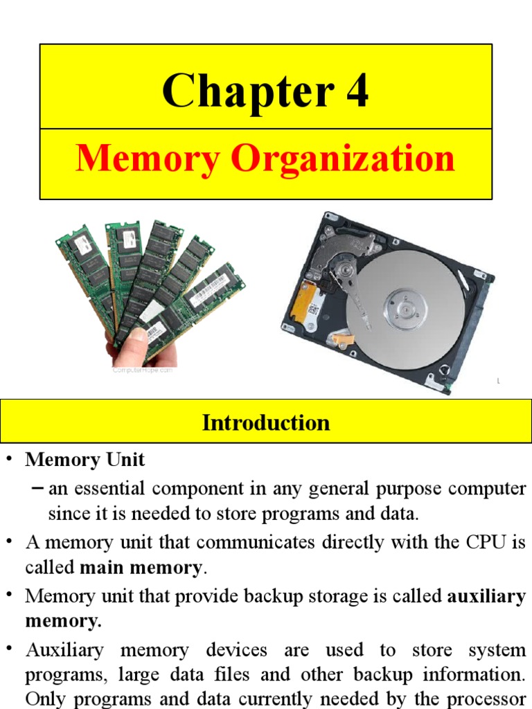 Chapter 4 - Memory Organization | PDF | Computer Data Storage | Random ...
