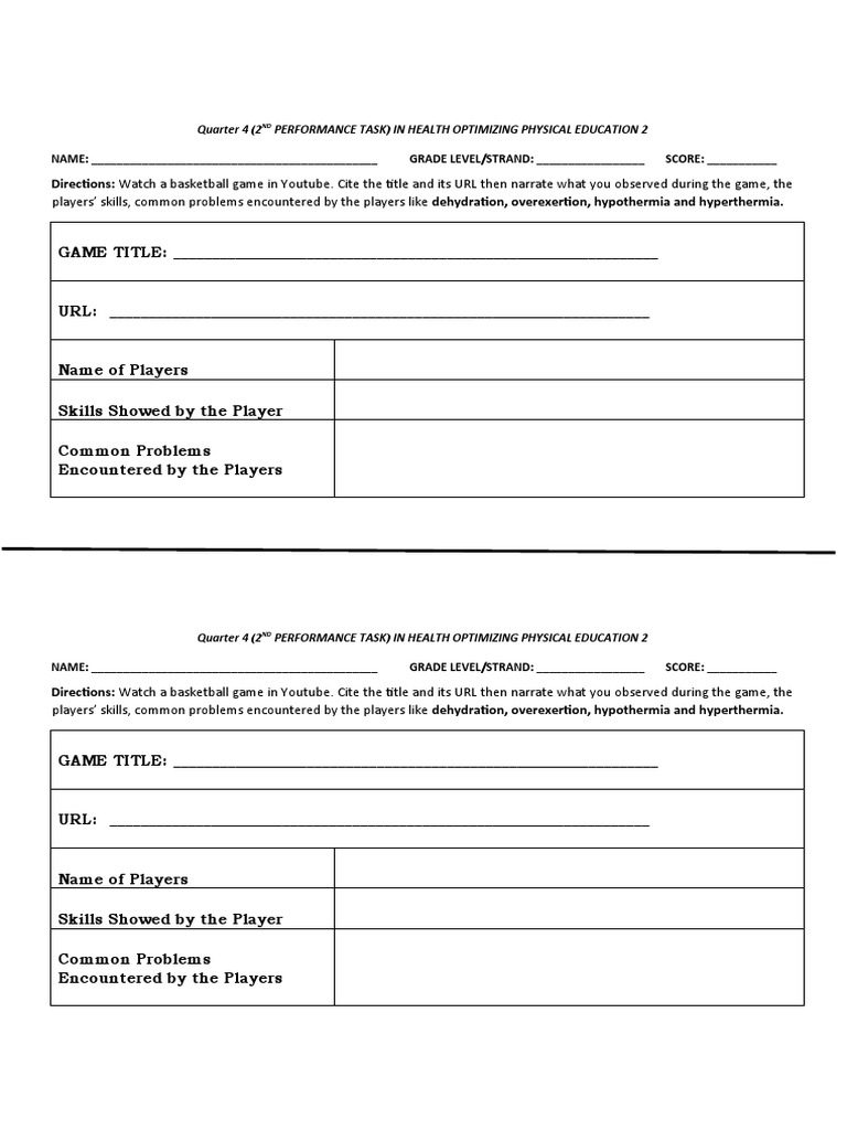QTR 4 - Performance Task 2 | PDF