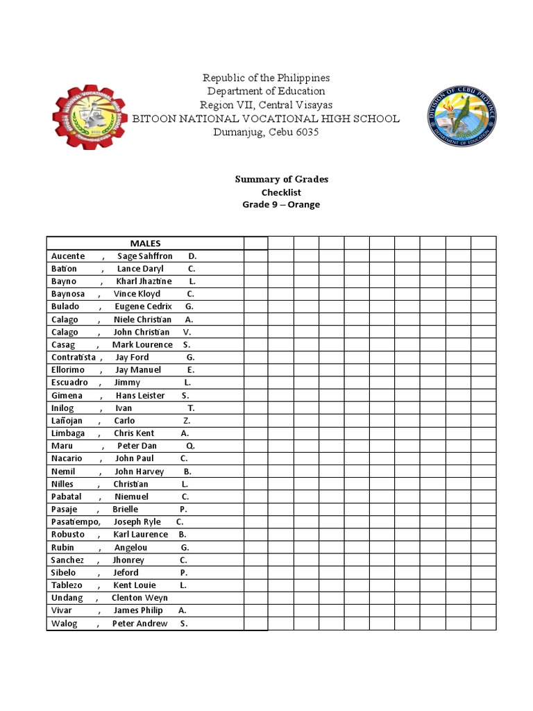 Checklist Orange | PDF