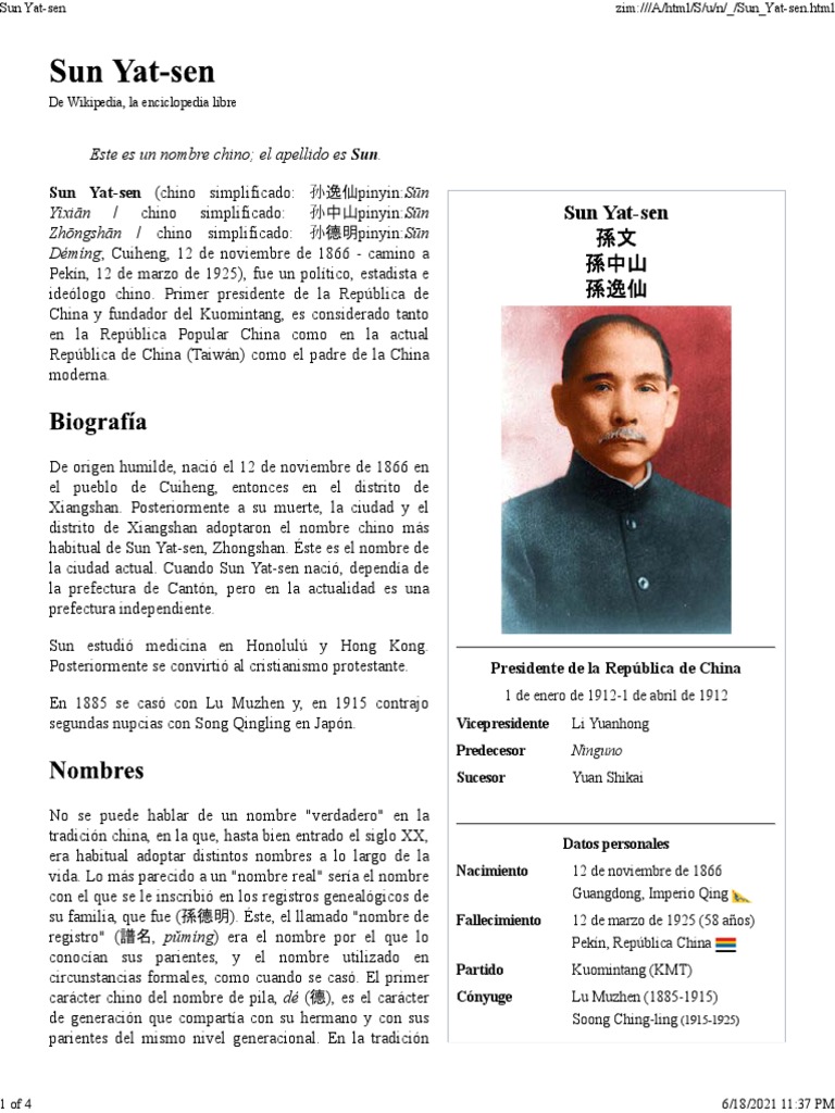 Sun Yat-Sen | PDF | Kuomintang | Chiang Kai-Shek