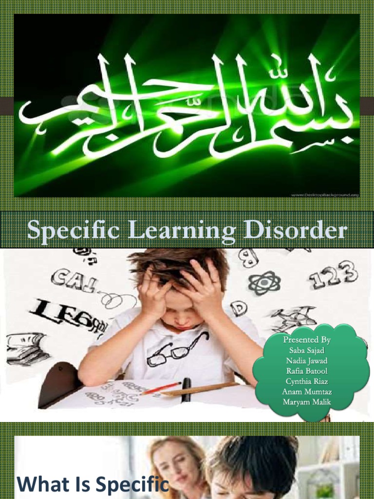 Understanding Specific Learning Disorders | PDF | Learning Disability ...