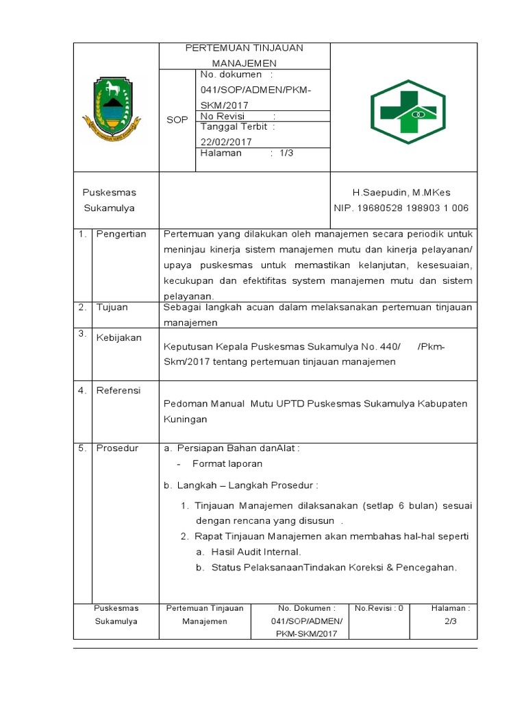 3.1.2.3 Sop RTM | PDF