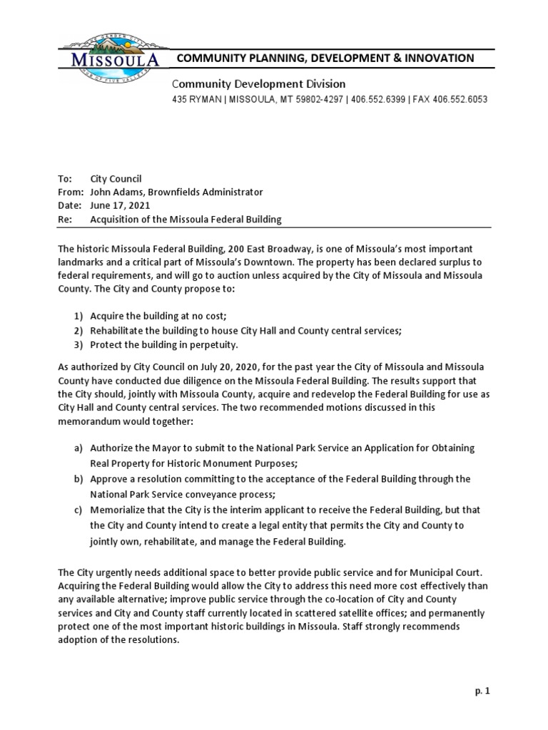 2021 06 17 Fed BLDG Council Background Memo | PDF | United States ...