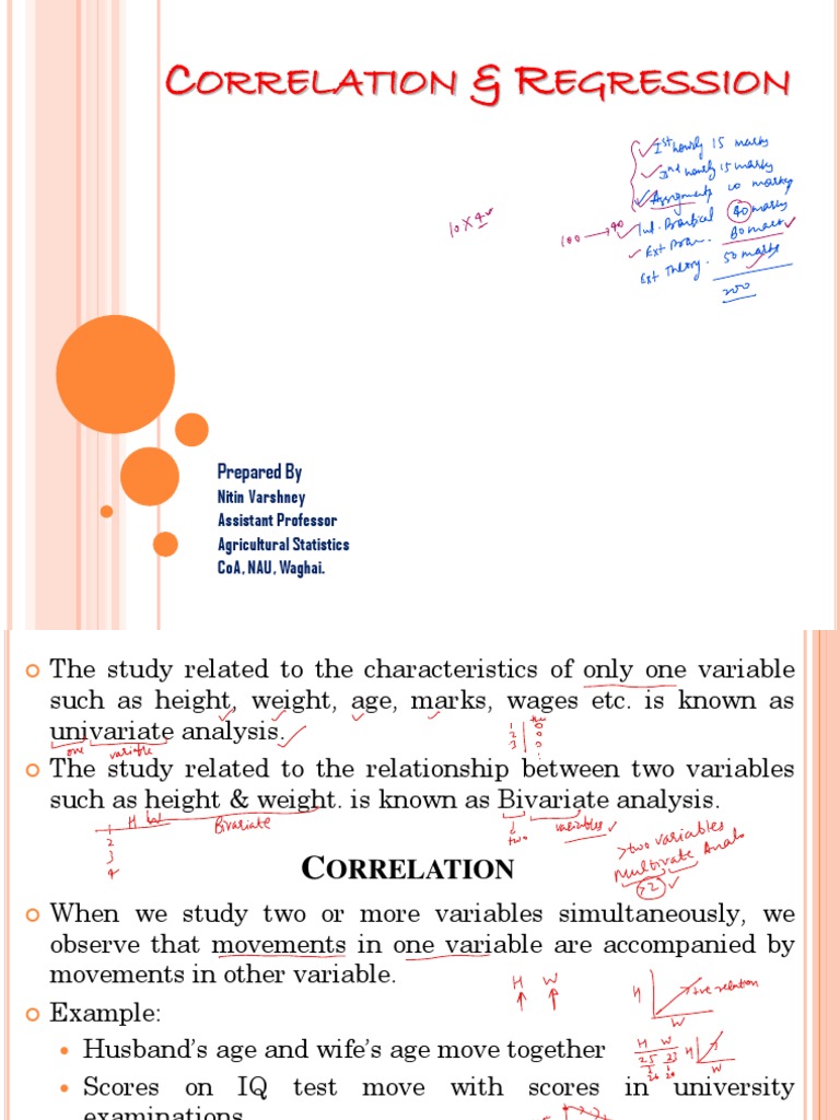 Correlation Regression | PDF | Correlation And Dependence | Dependent And Independent Variables