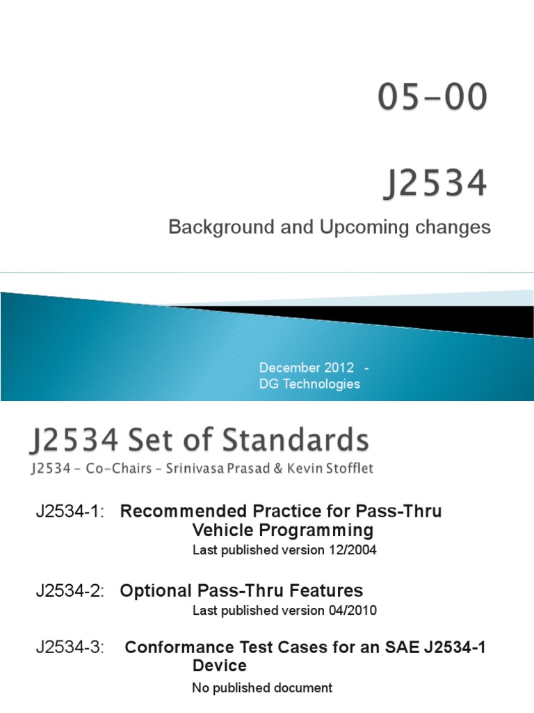 Upcoming Changes to SAE J2534 Standards | PDF | Duplex ...