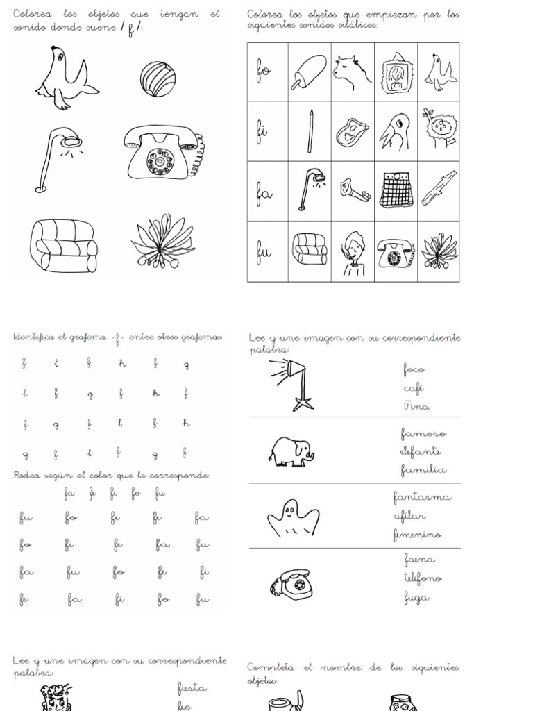 Guia Letra F Escuela | PDF