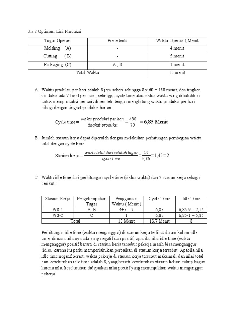 Line Balancing | PDF | Teknologi & Rekayasa