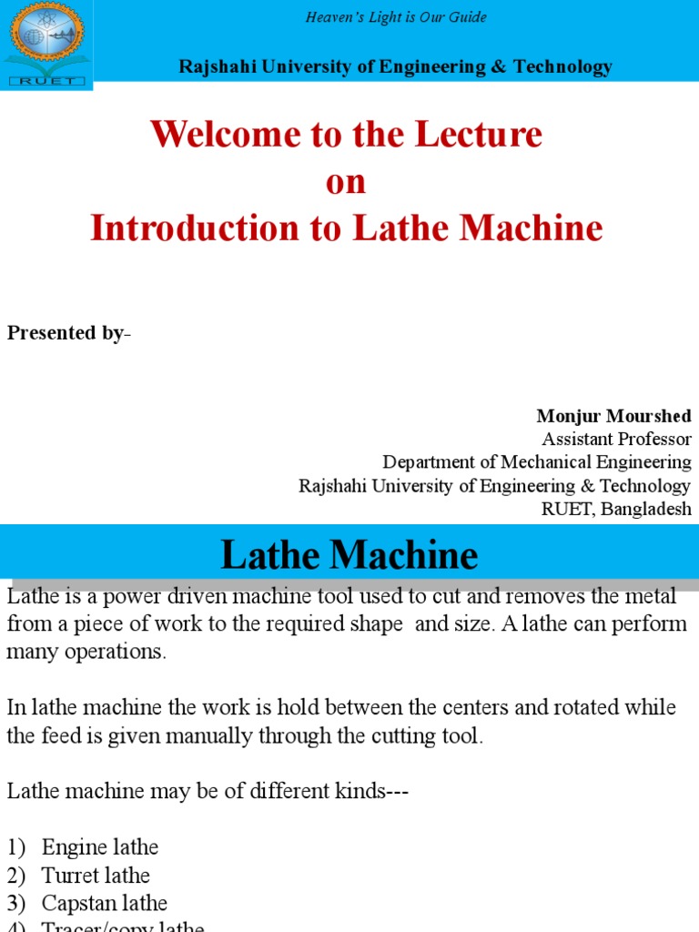 Lathe Machine | PDF | Industrial Processes | Tools