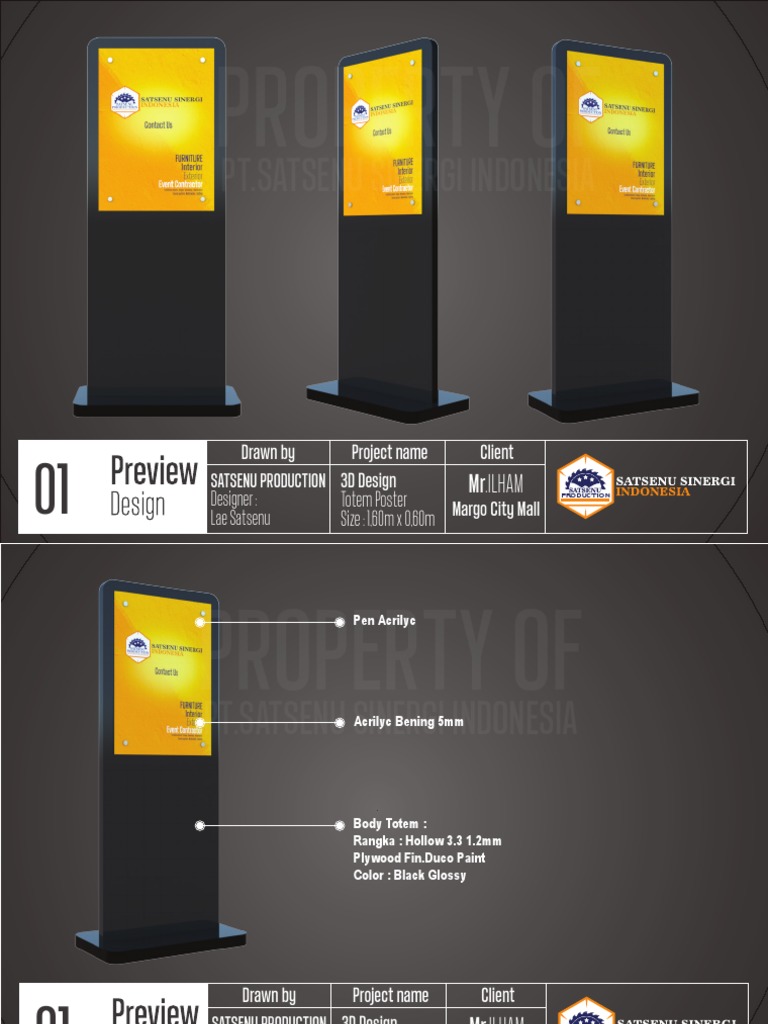 3D Design for Margo City Mall Totem | PDF