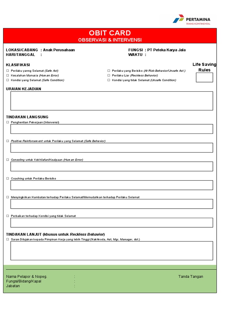 Form Obit Card 1 | PDF