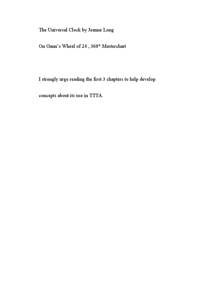 The Universal Clock by Jeanne Long | PDF