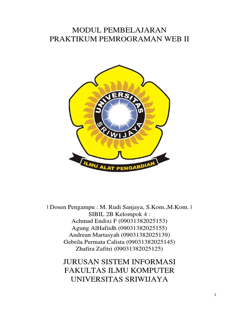 Modul Praktikum Pemrograman Web KELOMPOK 5 SIBIL2B | PDF